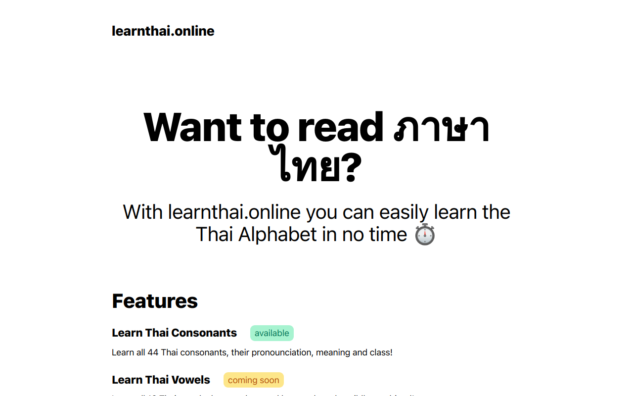 Learn Thai Online